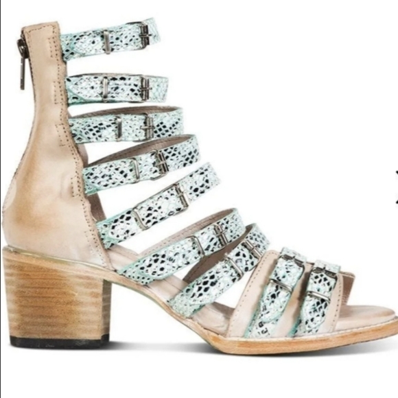 Freebird by Steven | Shoes | Freebird Turquoise Casandra Sandal Bootie Size 7 | Poshmark